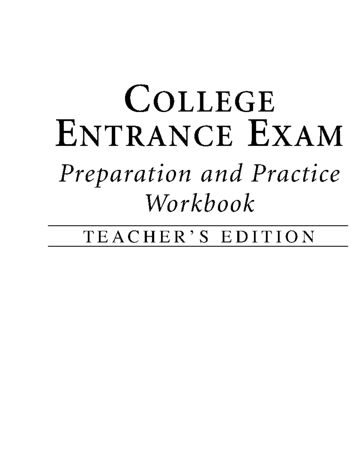 College Entrance Exam Prep Workbook & Notes for SAT/ACT Tests - Studocu