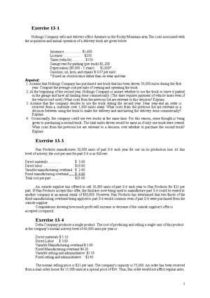 Ch 1 notes acct 2020 - Professor: Emily McCorkle - Chapter 1 Cost ...