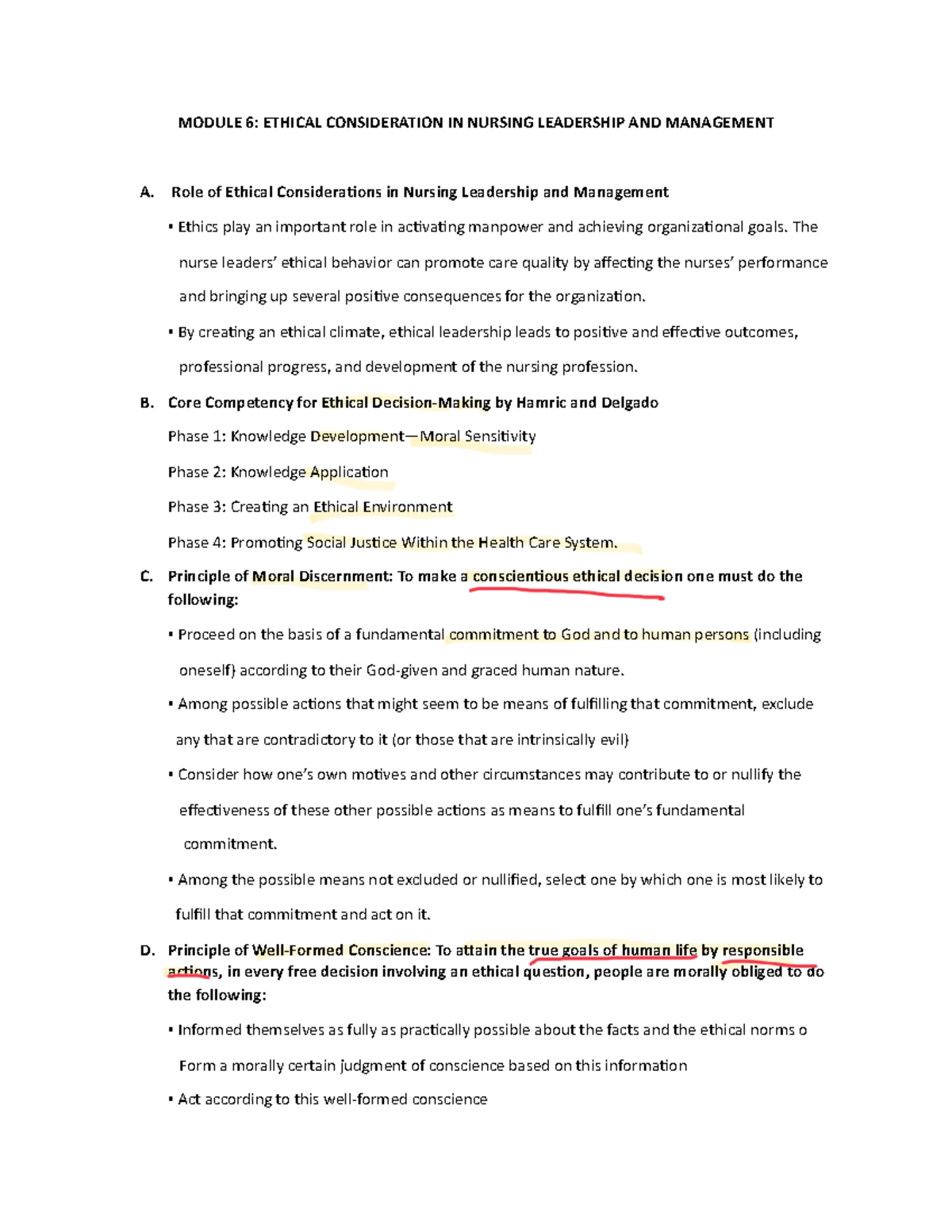 Module 6: Ethical Considerations in Nursing Leadership & Mgmt Insights ...