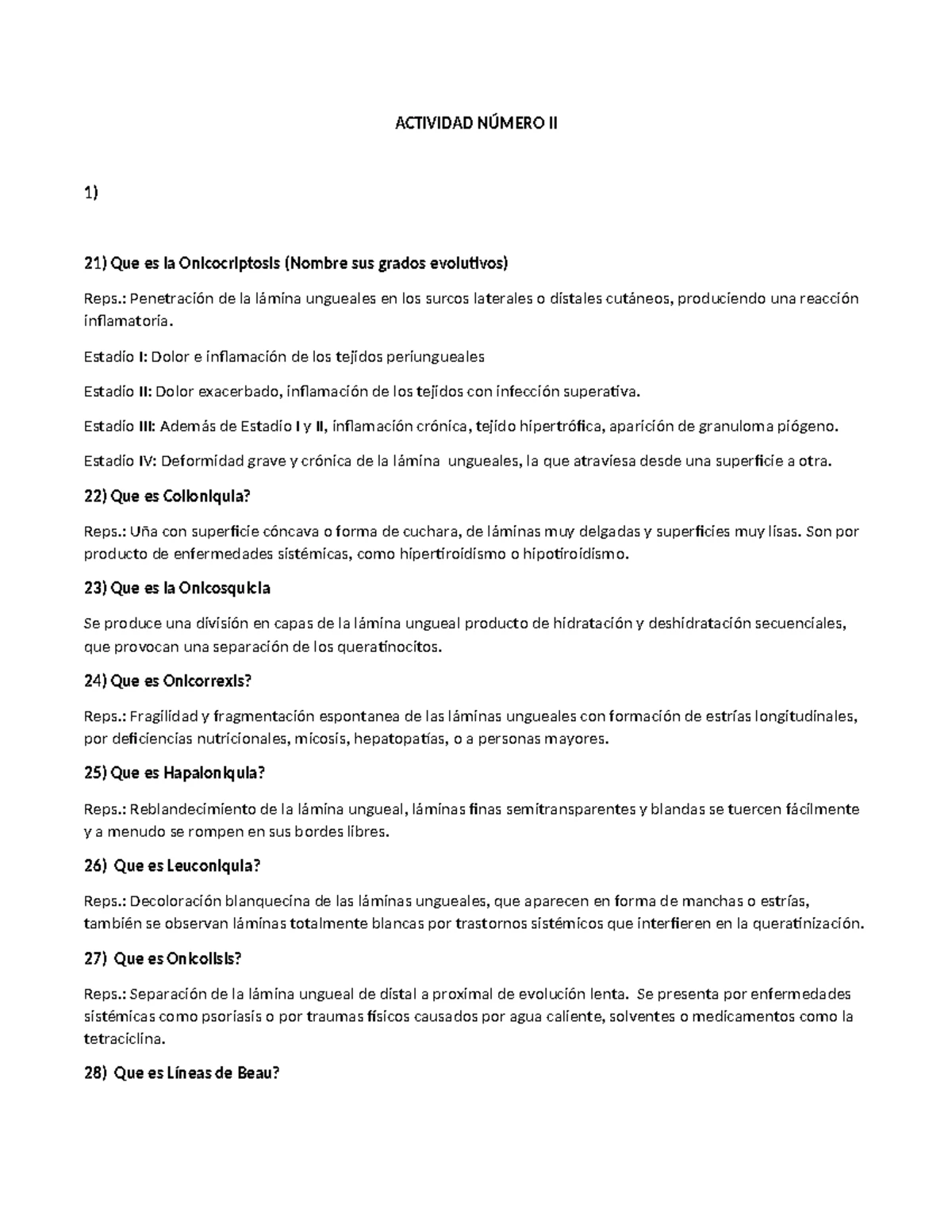 Guía de Estudio Dermatología AIEP - Actividad II - Studocu