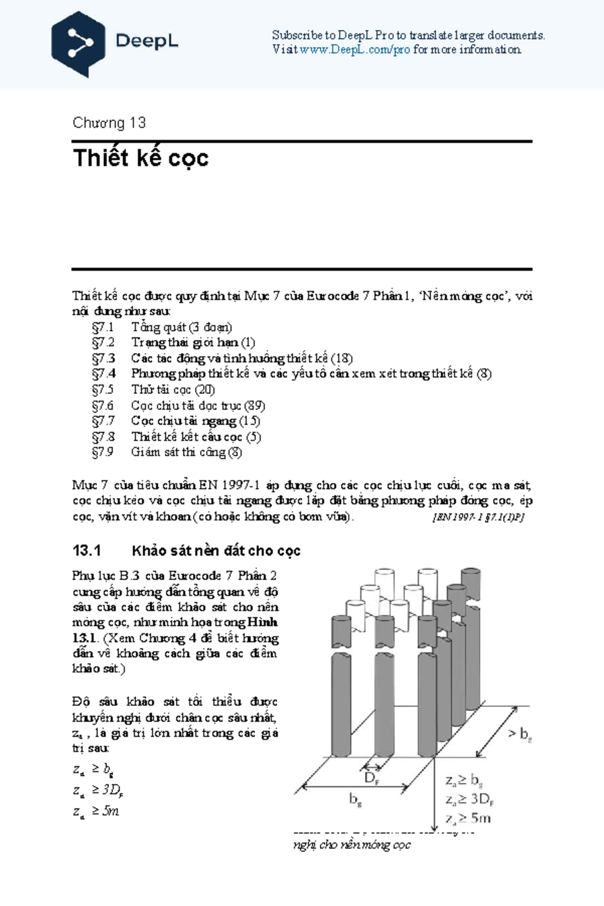 Chương 13: Thiết kế Cọc theo Eurocode 7 - Giải mã và Hướng dẫn - Studocu