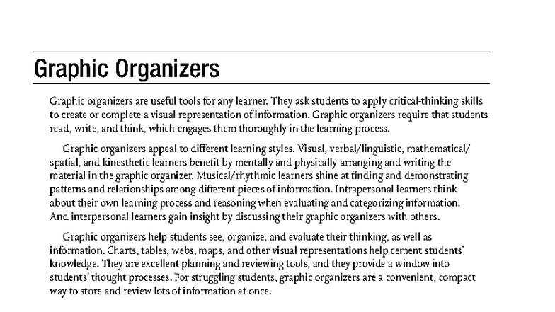 Z05670 X Graphic Organizers: Enhancing Learning Through Visual Tools ...
