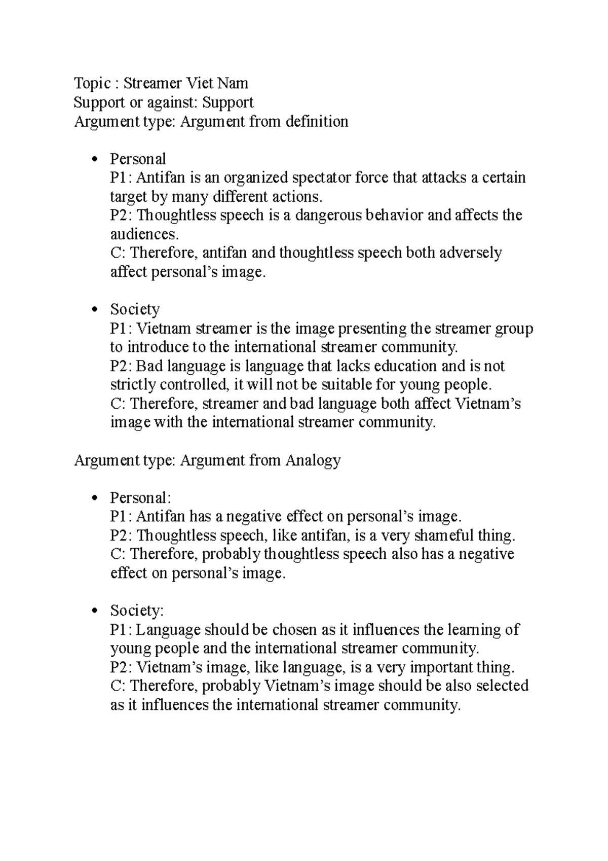 Critical-thinking - many hard essay to do - Topic : Streamer Viet Nam ...