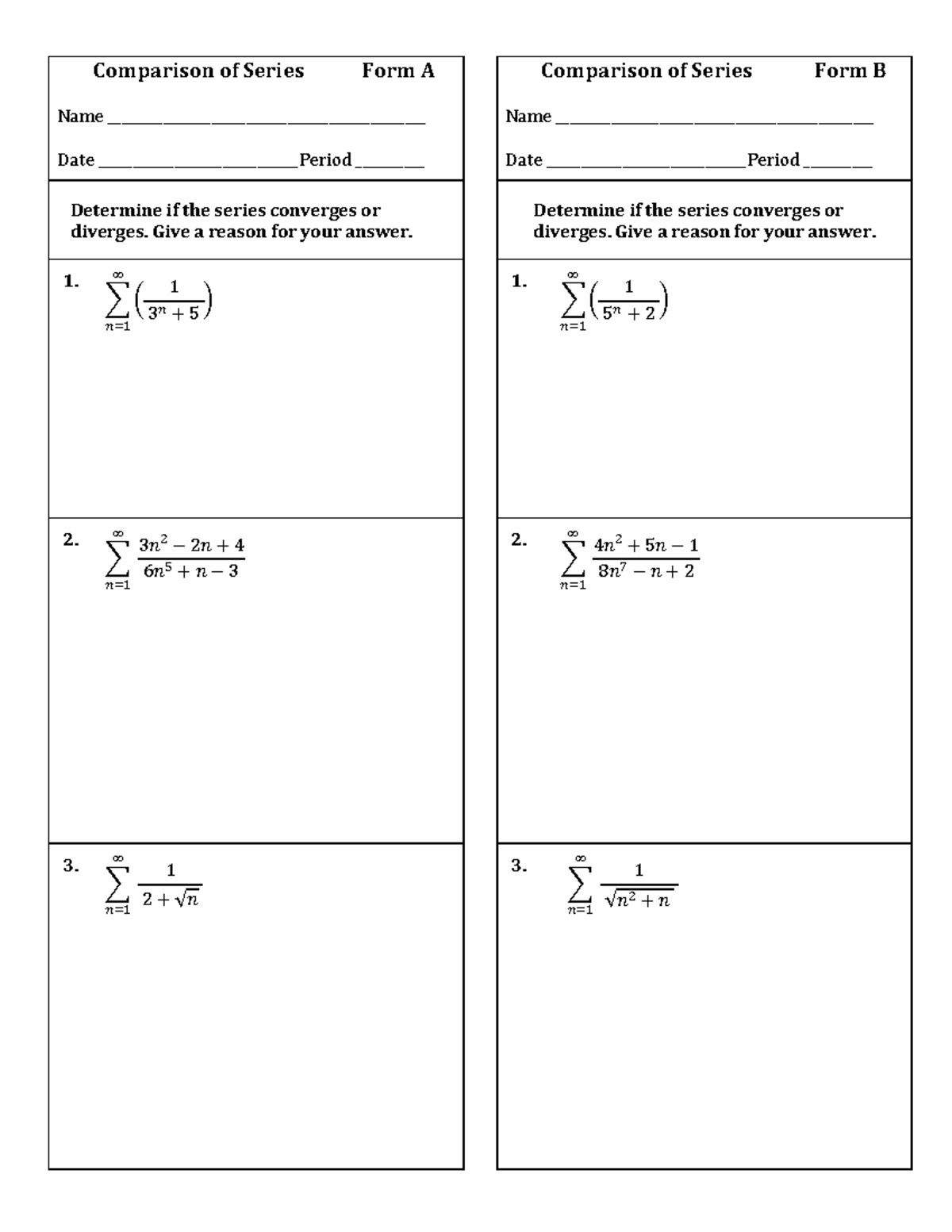 PC Comparison and p Series - © 201 8 Flamingo MathTM Jean Adams 9. 4 ...