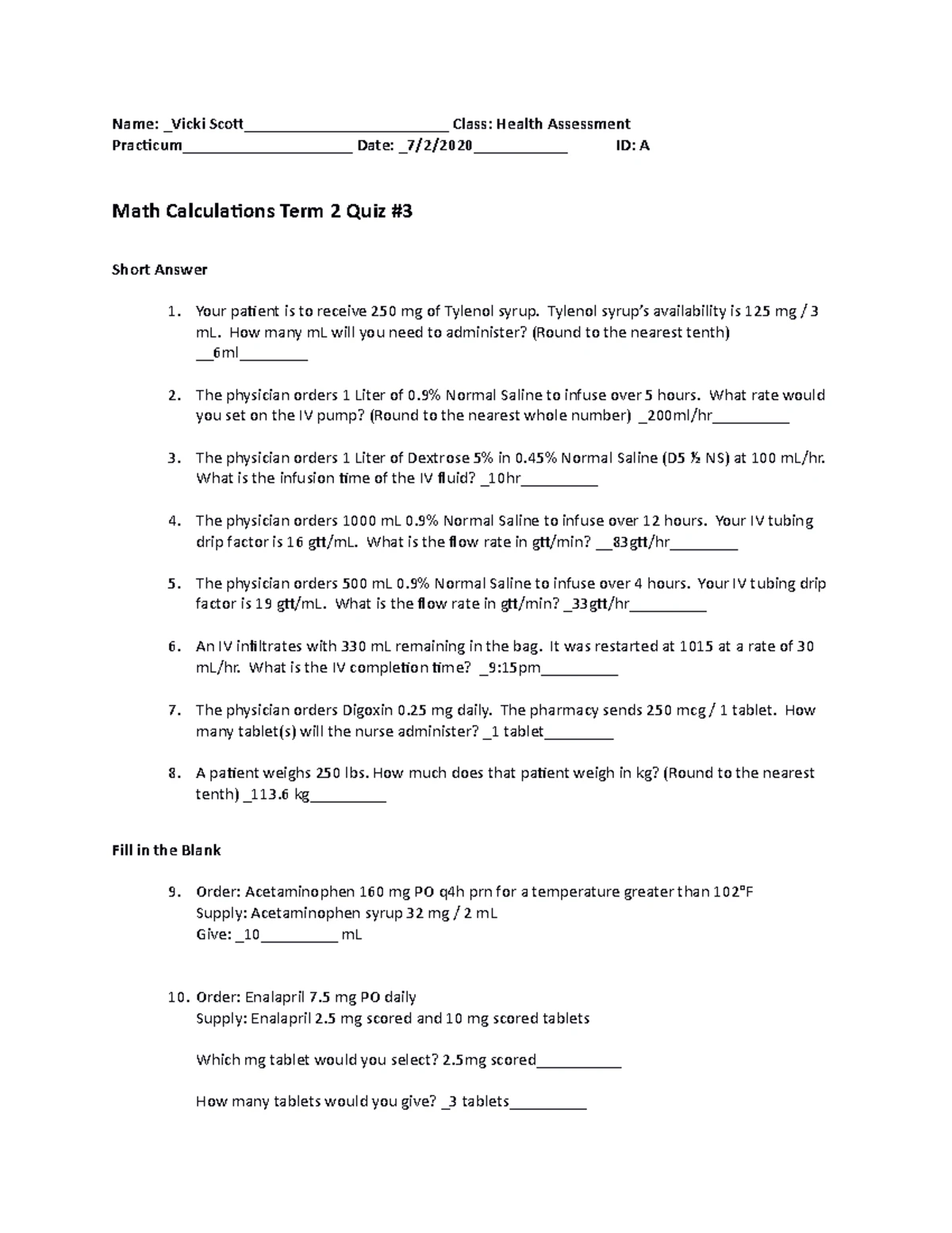 NUR1022 Medication Card: Hydralazine (Apresoline) Overview - Studocu
