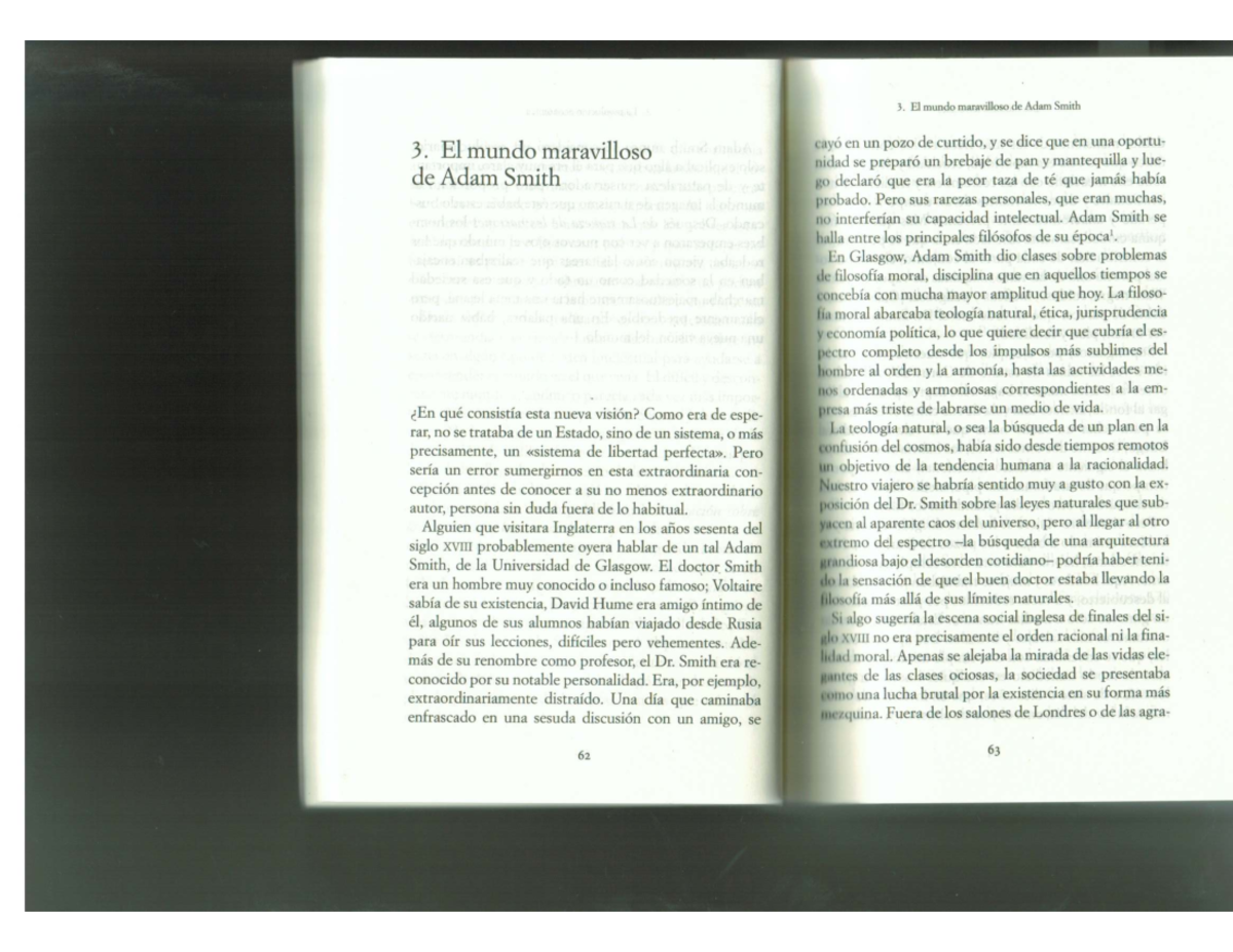 Cáp. 3 - El Maravilloso Mundo de Adam Smith: Filosofía y Economía - Studocu
