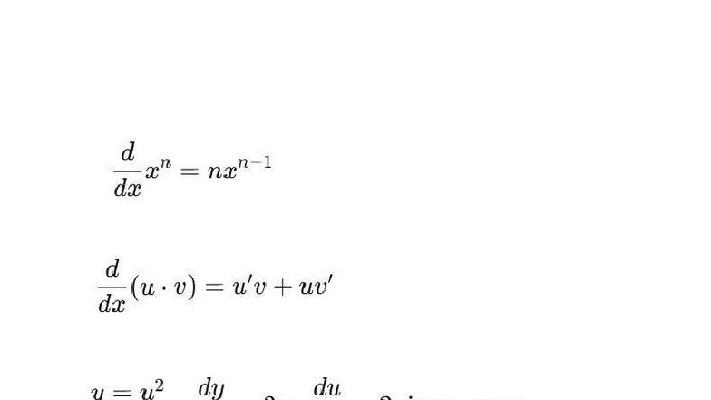 Differentiation Rules: dx man + m,an + in man = (man) p xp y = = 2u. - du = 2sin - Studocu