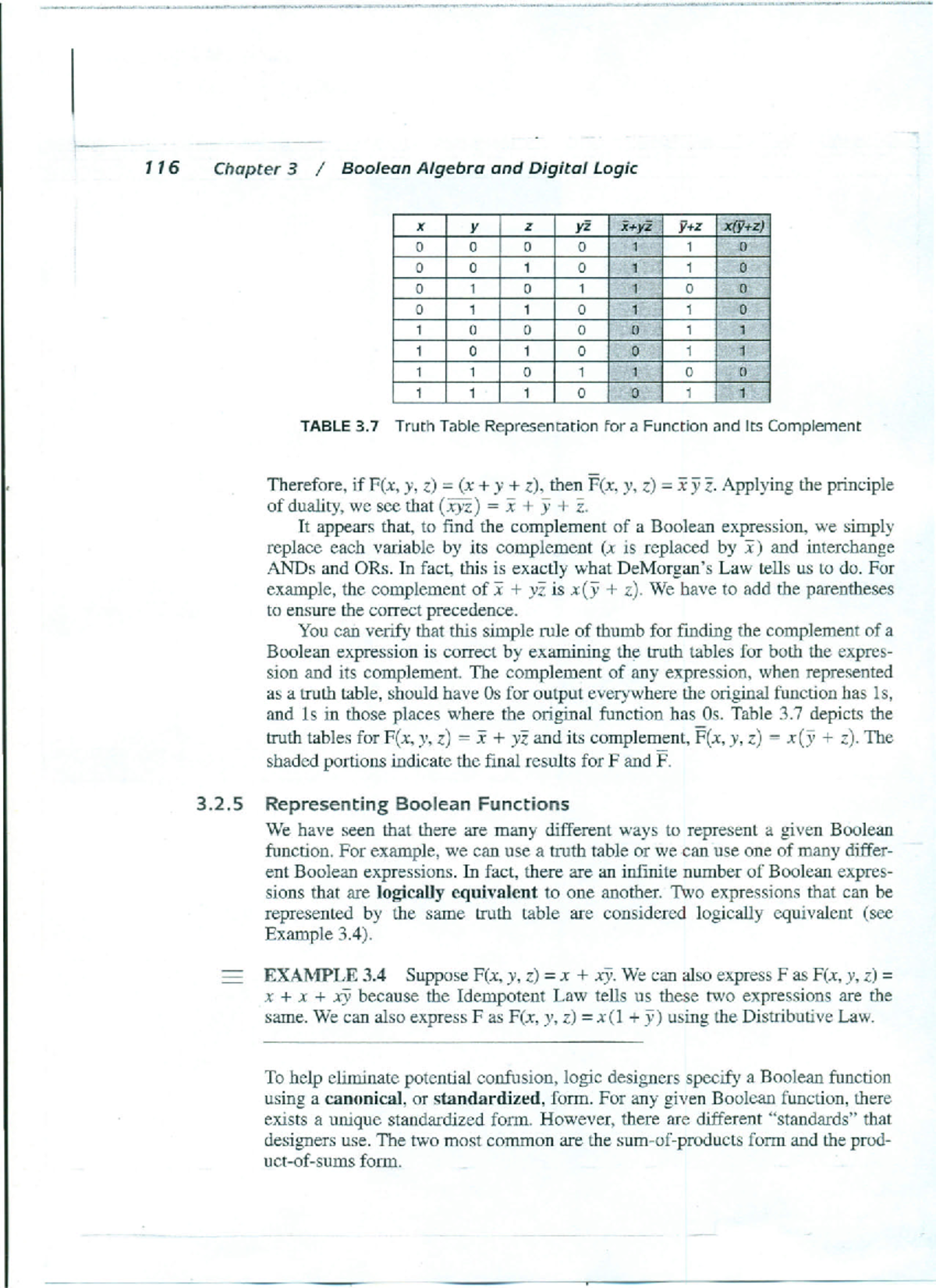 116 Chapter 3: Boolean Algebra and Digital Logic Concepts - Studocu