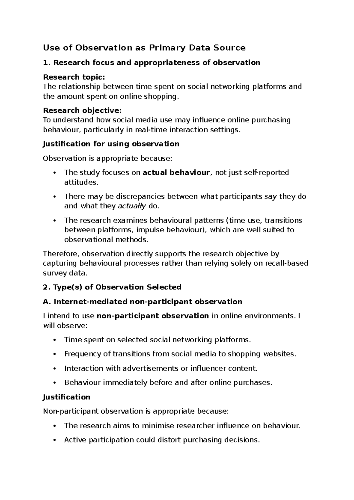 Pearson - Chapter 9: Observation as Primary Data Source in Research ...