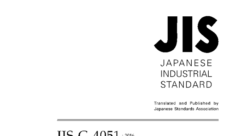 JIS G 4051:2016 - Standard for Carbon Steels in Machine Structures ...