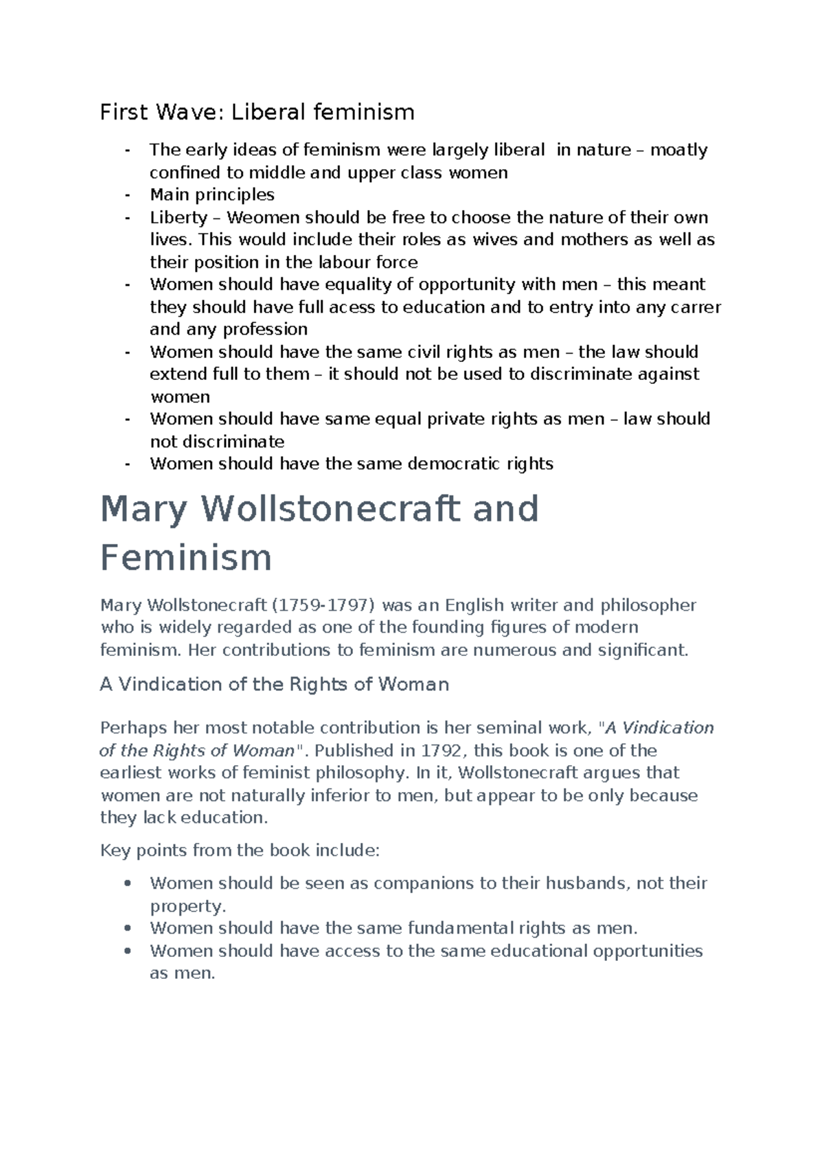 Liberal Feminism: Key Thinkers and Their Contributions to Equality ...