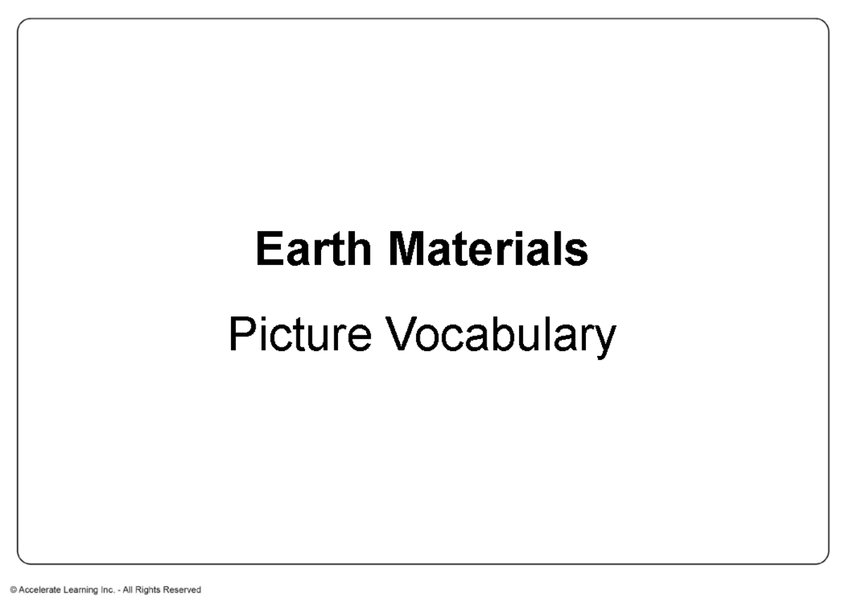 Earth Materials Vocabulary for CA3D_MSESS Course - Earth Materials ...