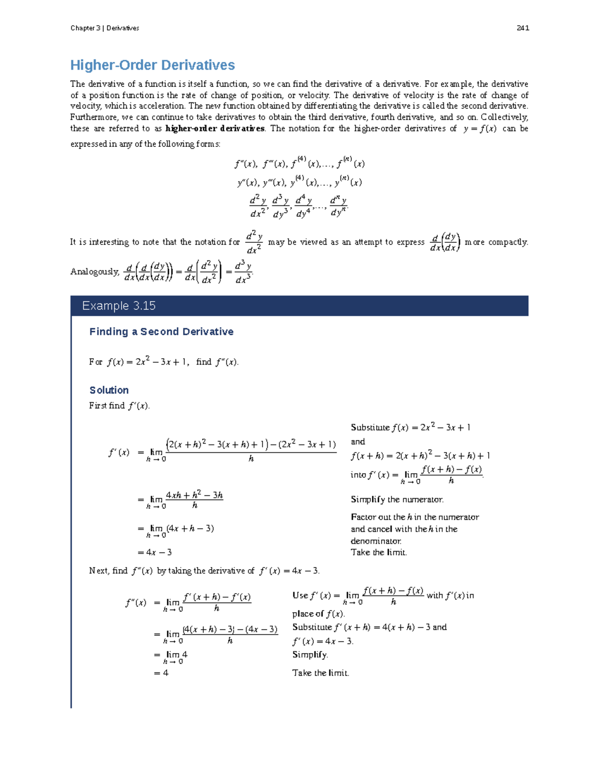 Chapter 3: Derivatives in Calculus (Volume 1, Part 125) - Studocu