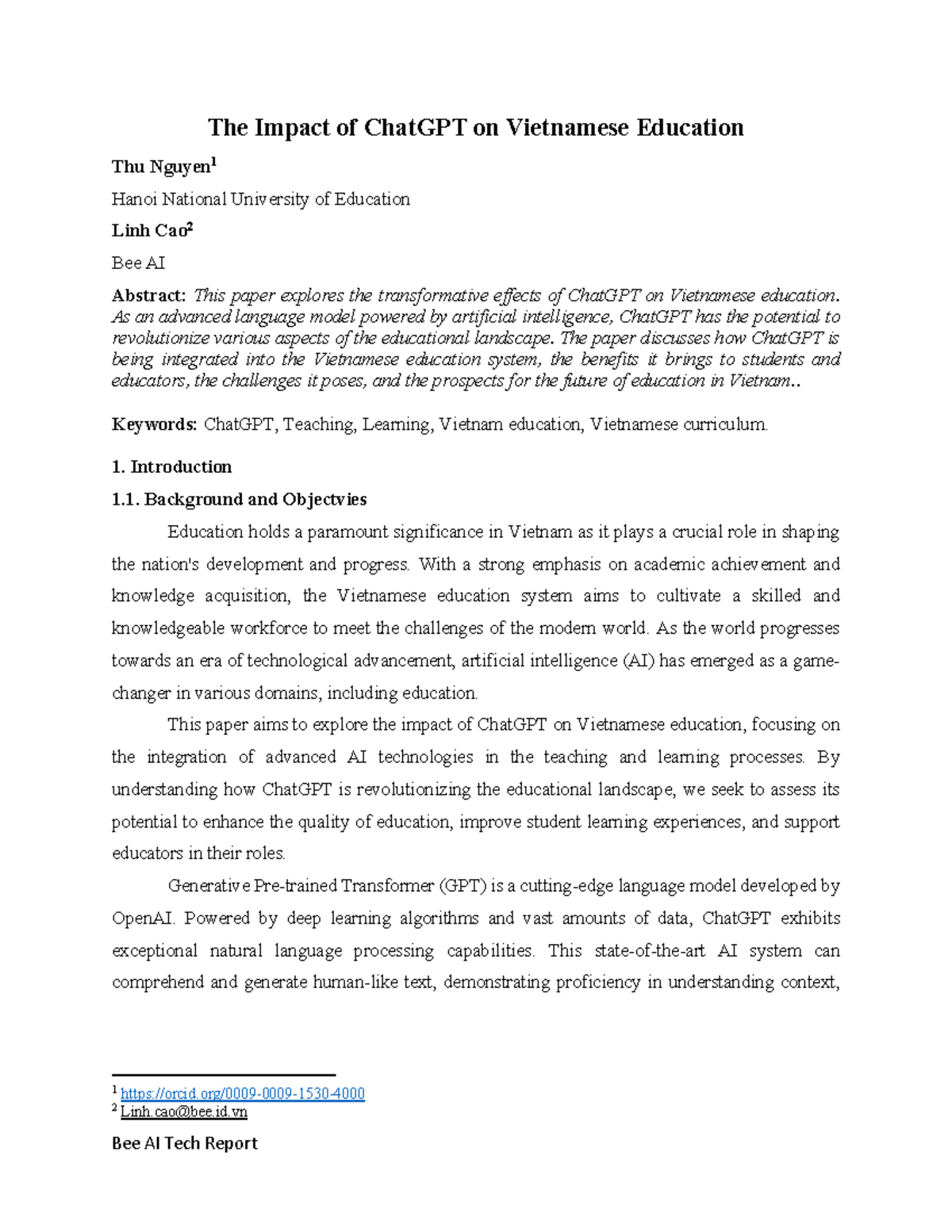 The Impact of Chat GPT on Vietnamese Education - The Impact of ChatGPT ...
