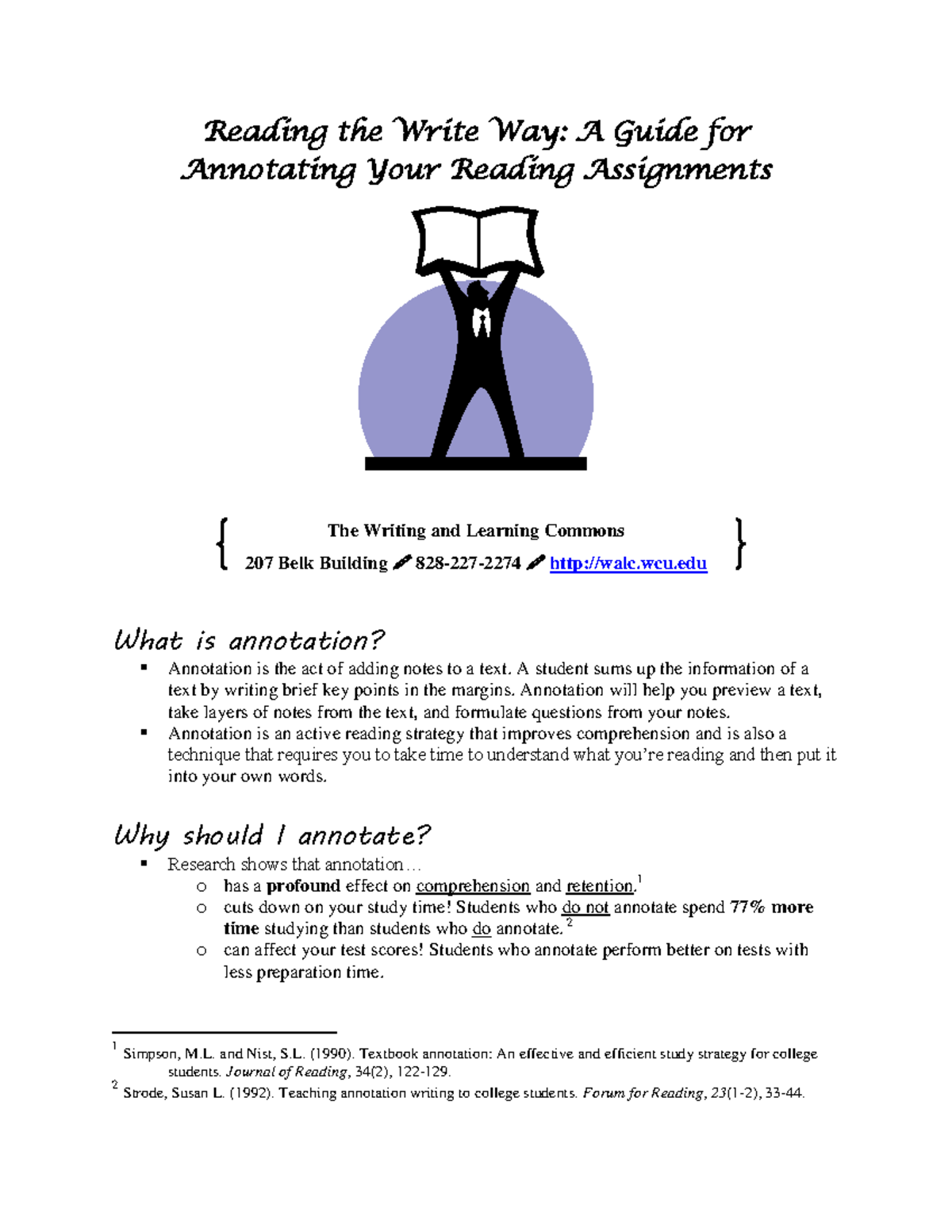 Reading Skills Worksheet: Effective Annotation Strategies for Success ...
