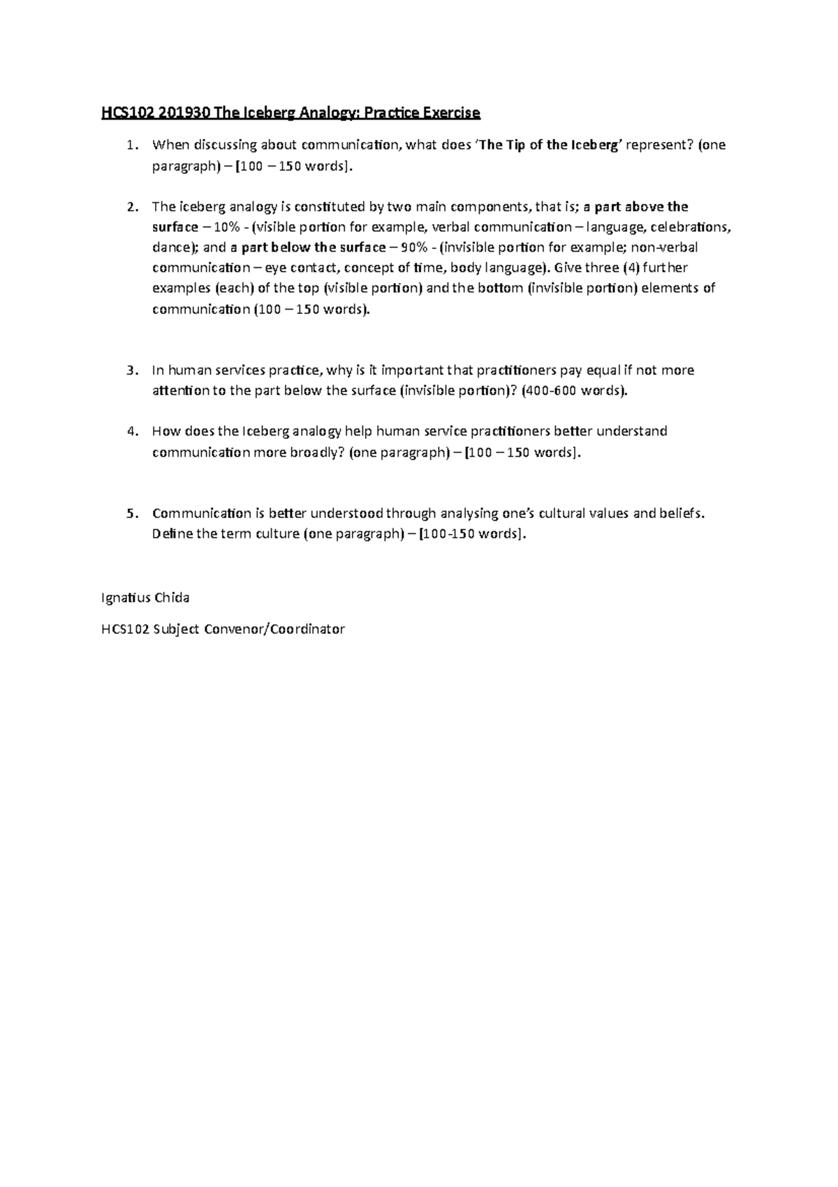 HCS102 2019 The Iceberg Analogy: Understanding Communication Layers ...