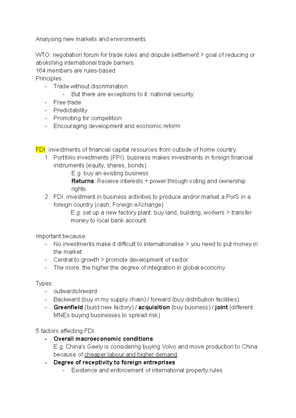 WTO & FDI: Analyzing Trade Barriers and Global Market Integration ...