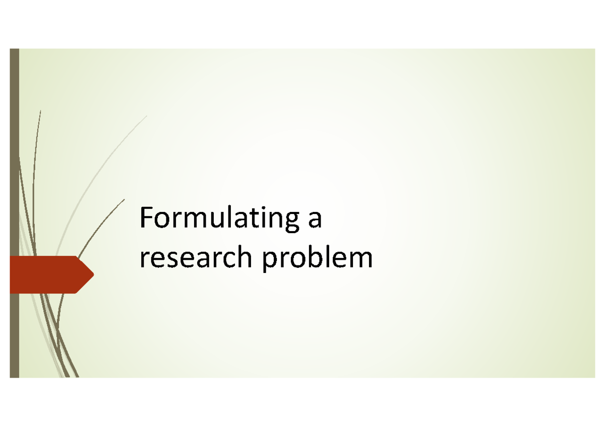 C3 Research Problem Formulation: Importance & Steps Explained - Studocu