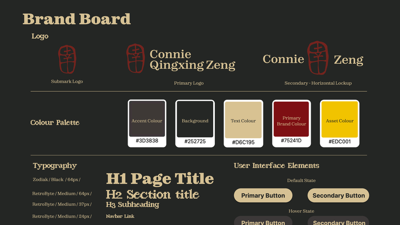 Brand Board Design Elements for Course XYZ 101 - Studocu
