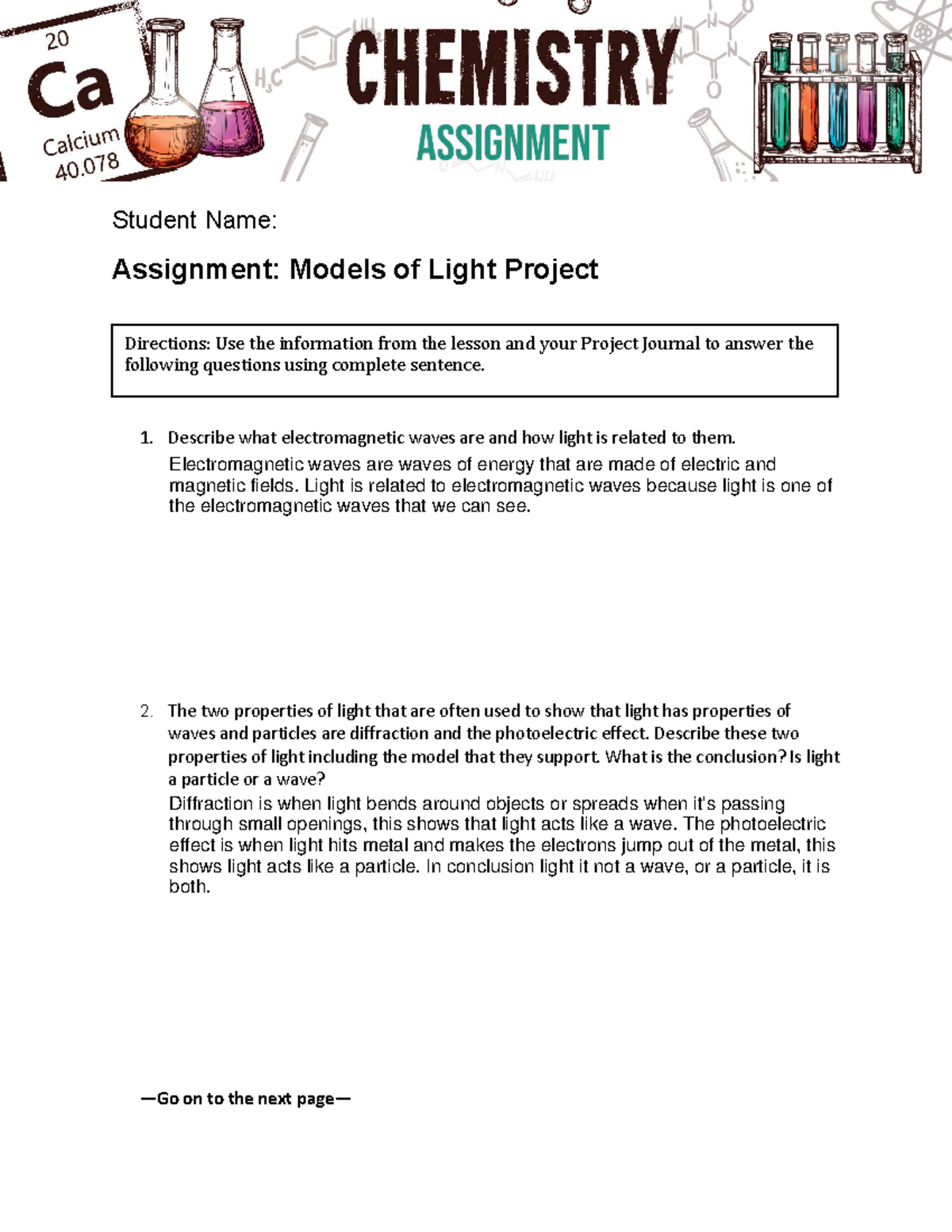 M4 Modelsof Light Project Assignment Sanoe Yoshioka-Niau - Student Name ...