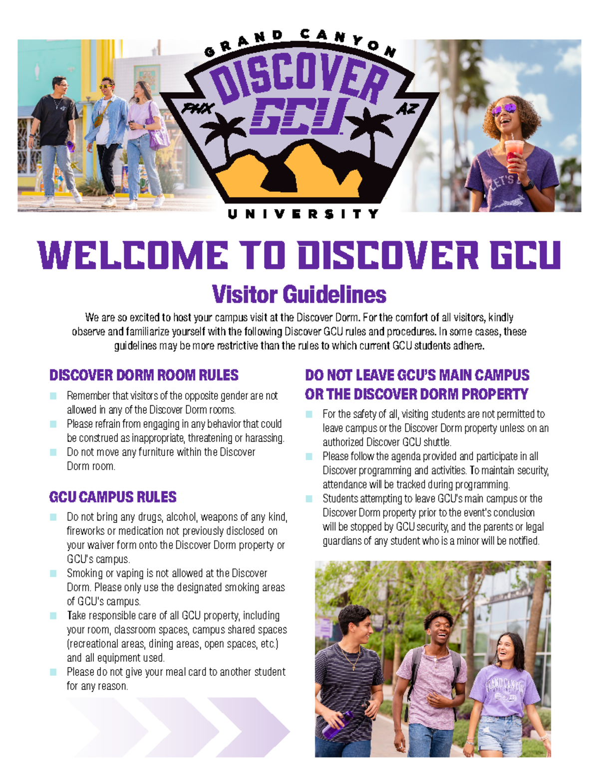 Overnight Campus Visit Waiver and Medical Release Form - GCU - Welcome ...