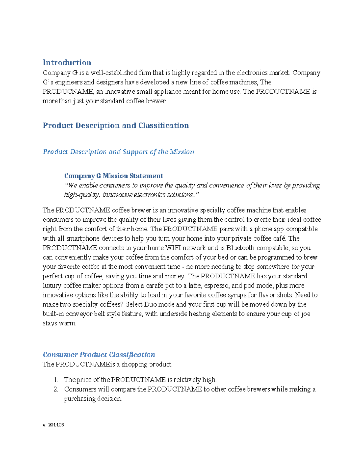 VTZ1 WGU Task 1 Sample - Introduction Company G is a well-established ...