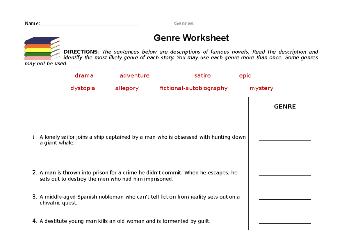 Genres 2 - quiz - trường đại học sư phạm hà nội 2 - Name
