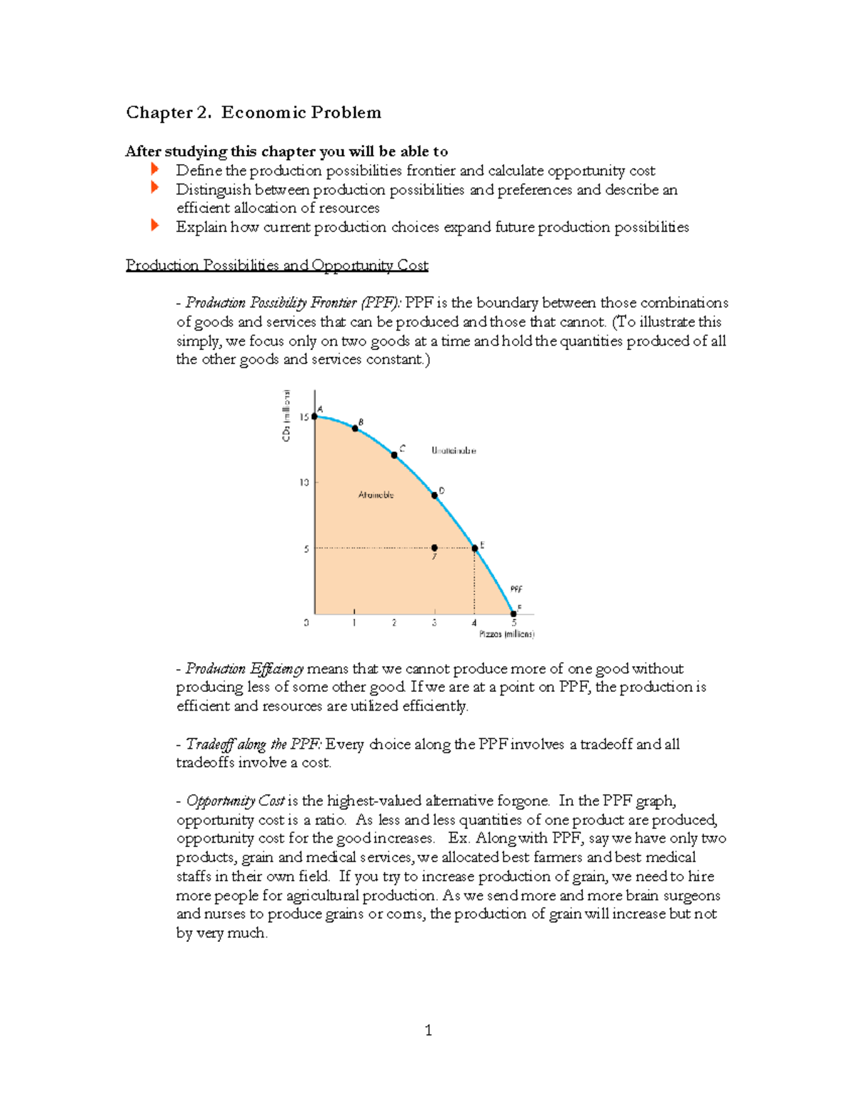 Chapter 2: Economic Concepts - PPF, Opportunity Cost & Trade (ECO101 ...