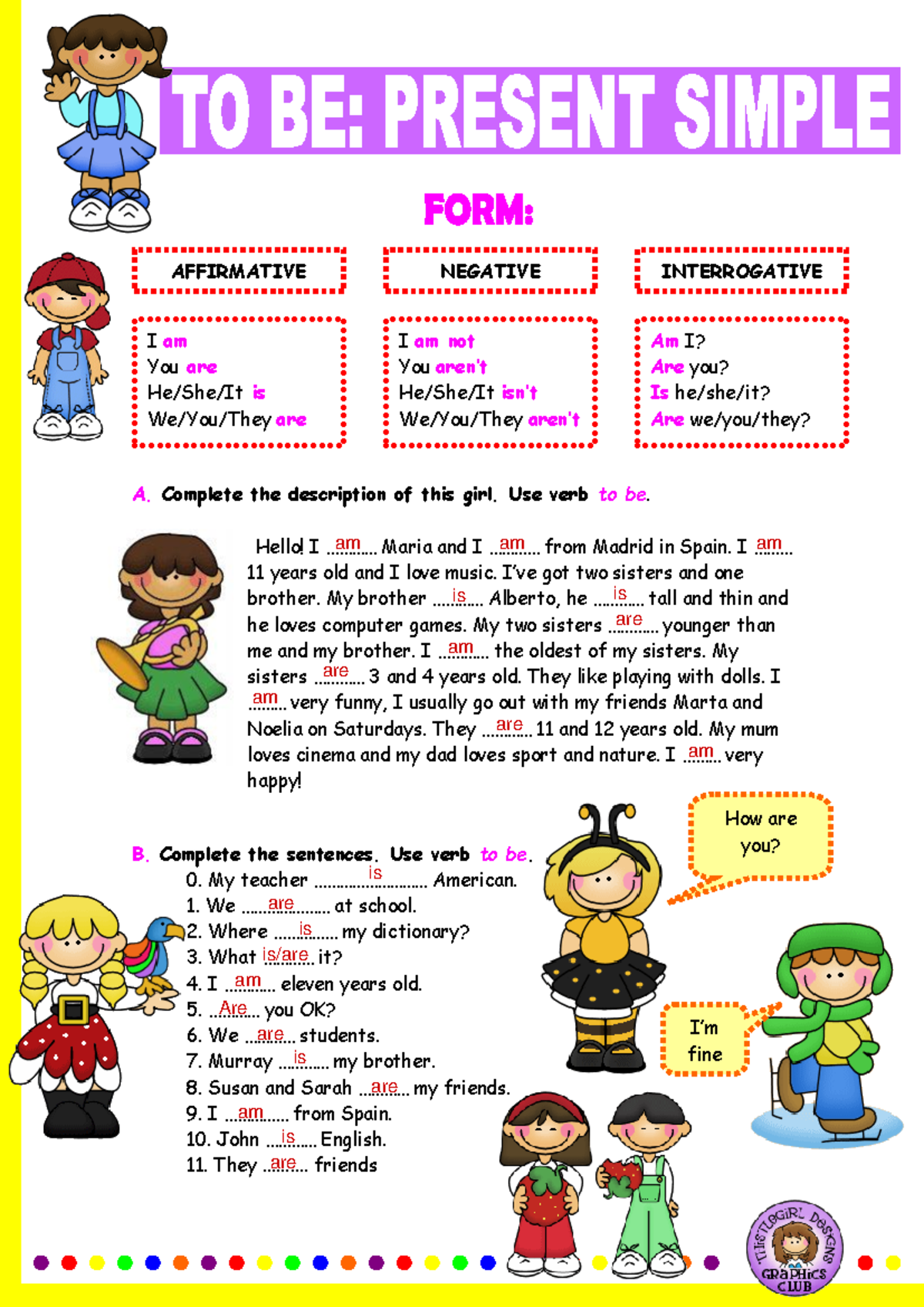 Tarea 1 Inglés: Verb to Be Exercises and Descriptions - Studocu