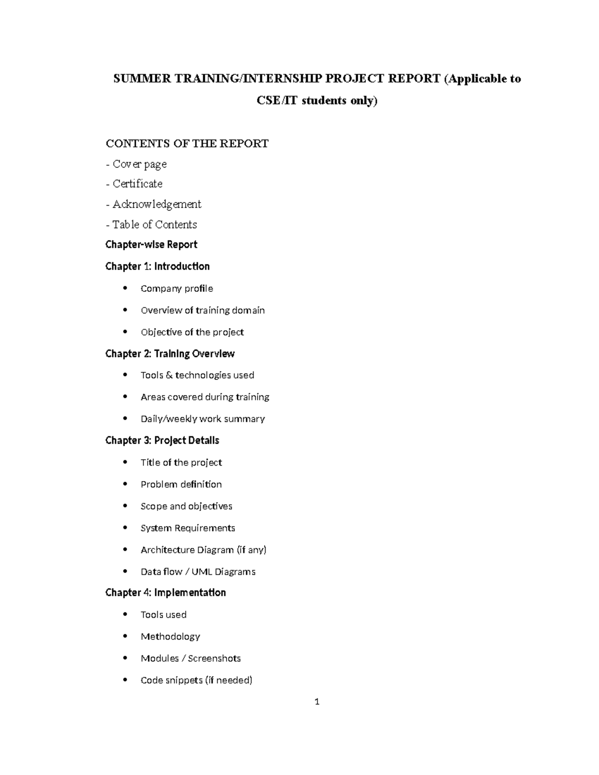 CSE343 Summer Project Report Format (Term 2025) - Studocu