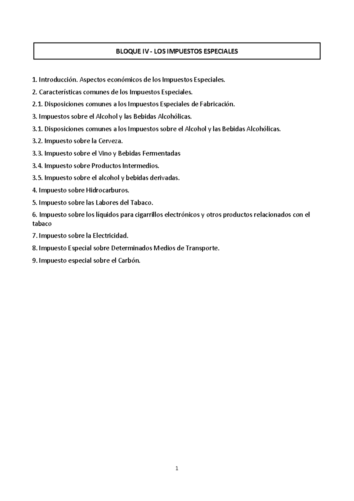 Bloque IV - Impuestos Especiales (IIEE) - 2025-2026 - Studocu