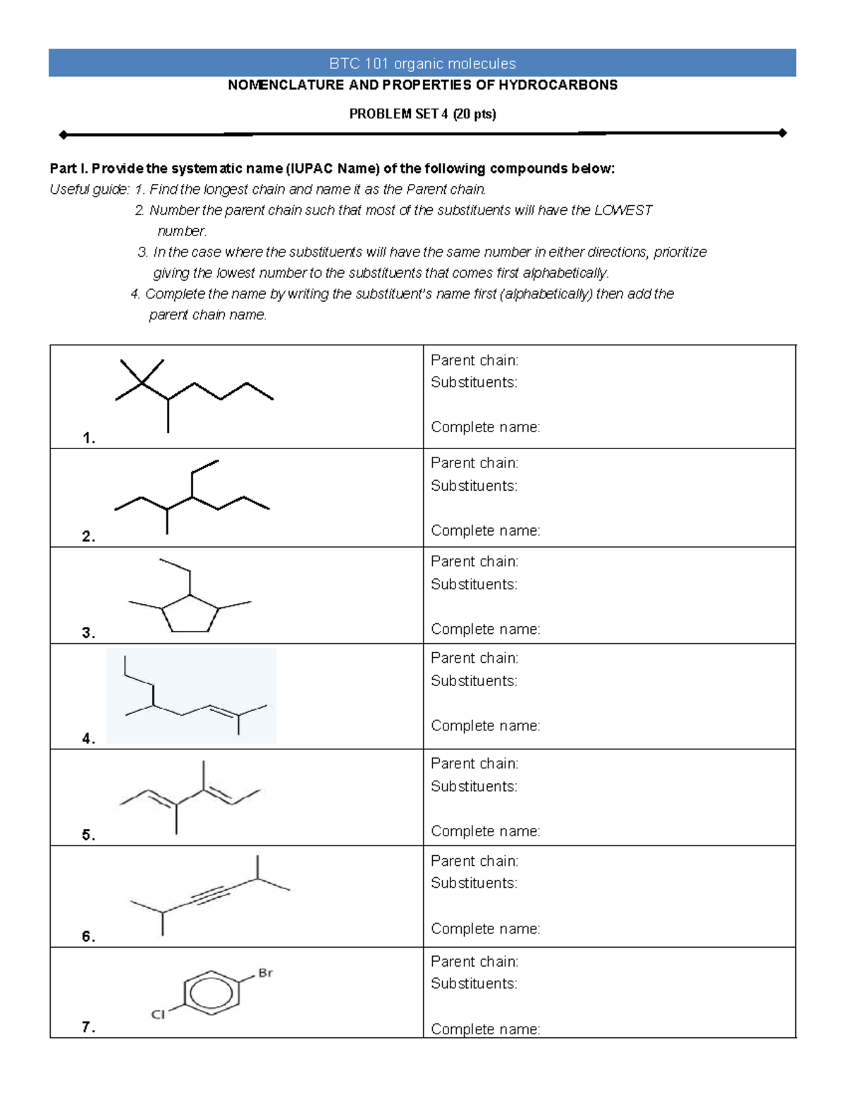 Probset-Naming-and-Reactions-of-Hydrocarbons - NOMENCLATURE AND ...
