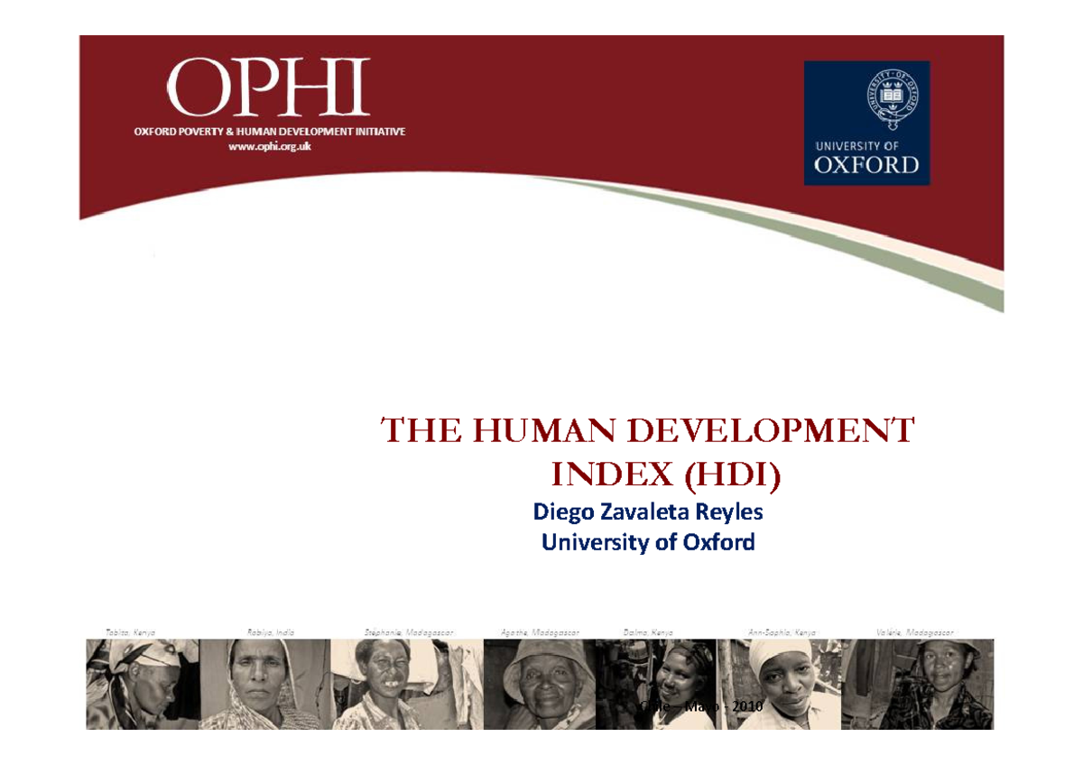 HDI Analysis: Key Messages and Methodology Changes (2010) - Studocu