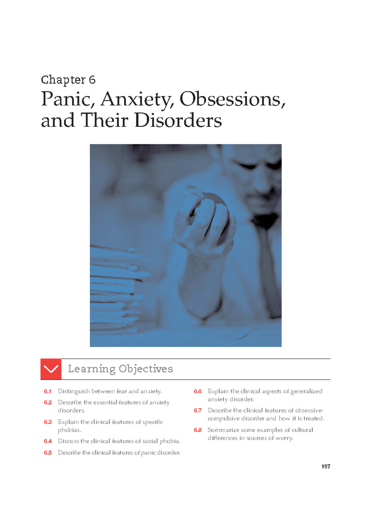 Chapter 6: Understanding Panic, Anxiety, and Obsessive Disorders - Studocu