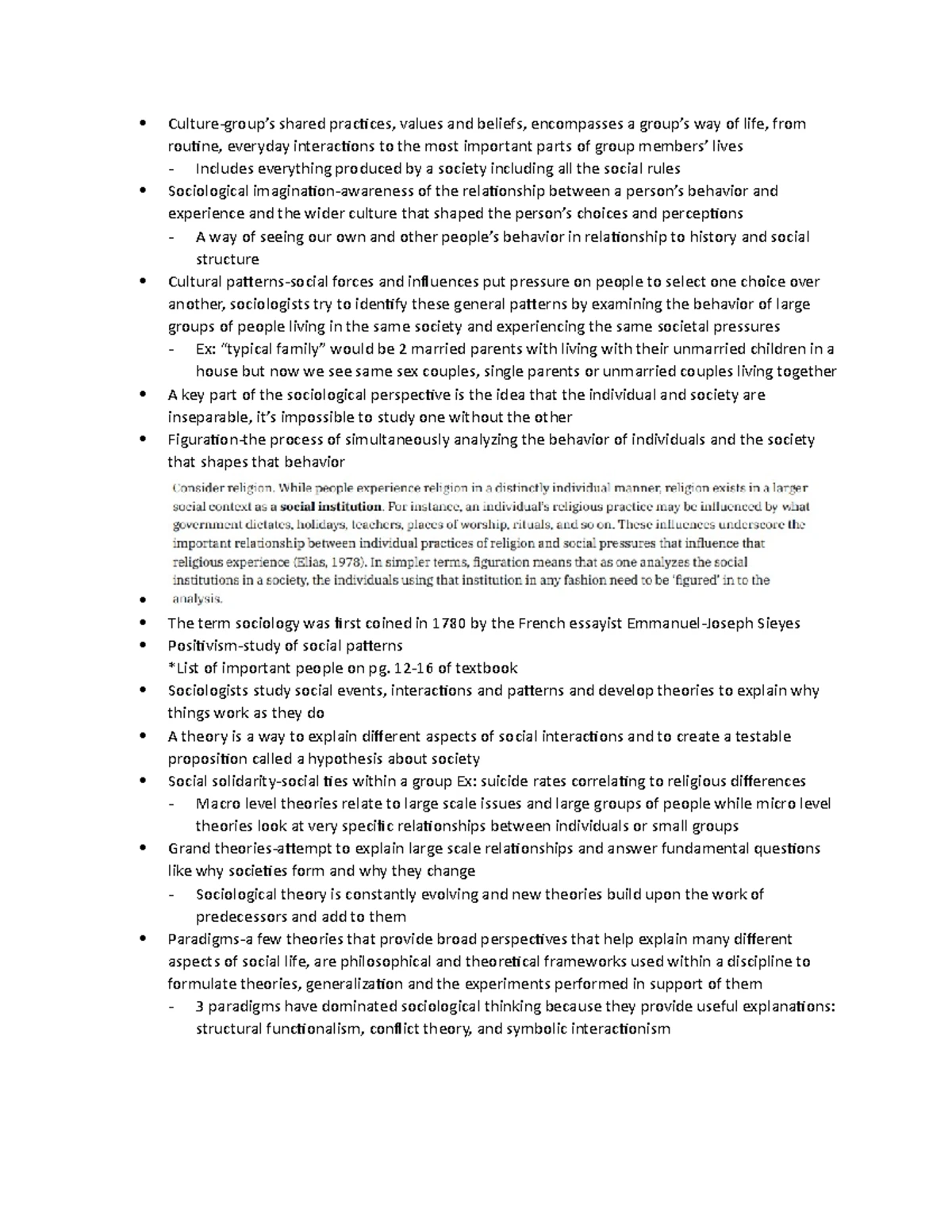 Sociology Chapter 3 Notes Introduction To Sociology Chapter 3 Notes