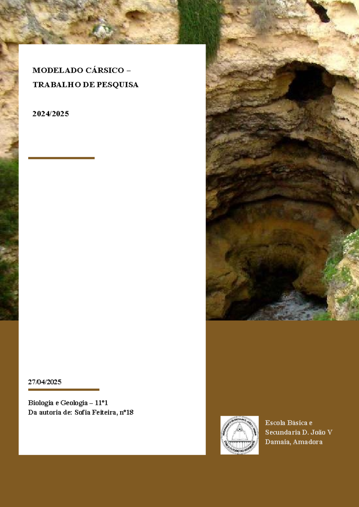 Modelado Cársico: Trabalho de Pesquisa em Biologia e Geologia 11º1 ...