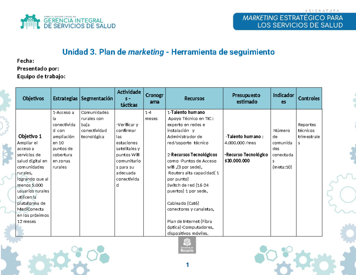 U3 C2 Plan de Marketing Final para MediConecta: Estrategias y Objetivos ...