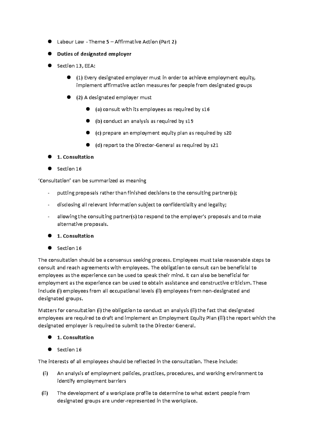 Labour Law - Theme 5 Notes (part 2) - Labour Law - Theme 5 ...