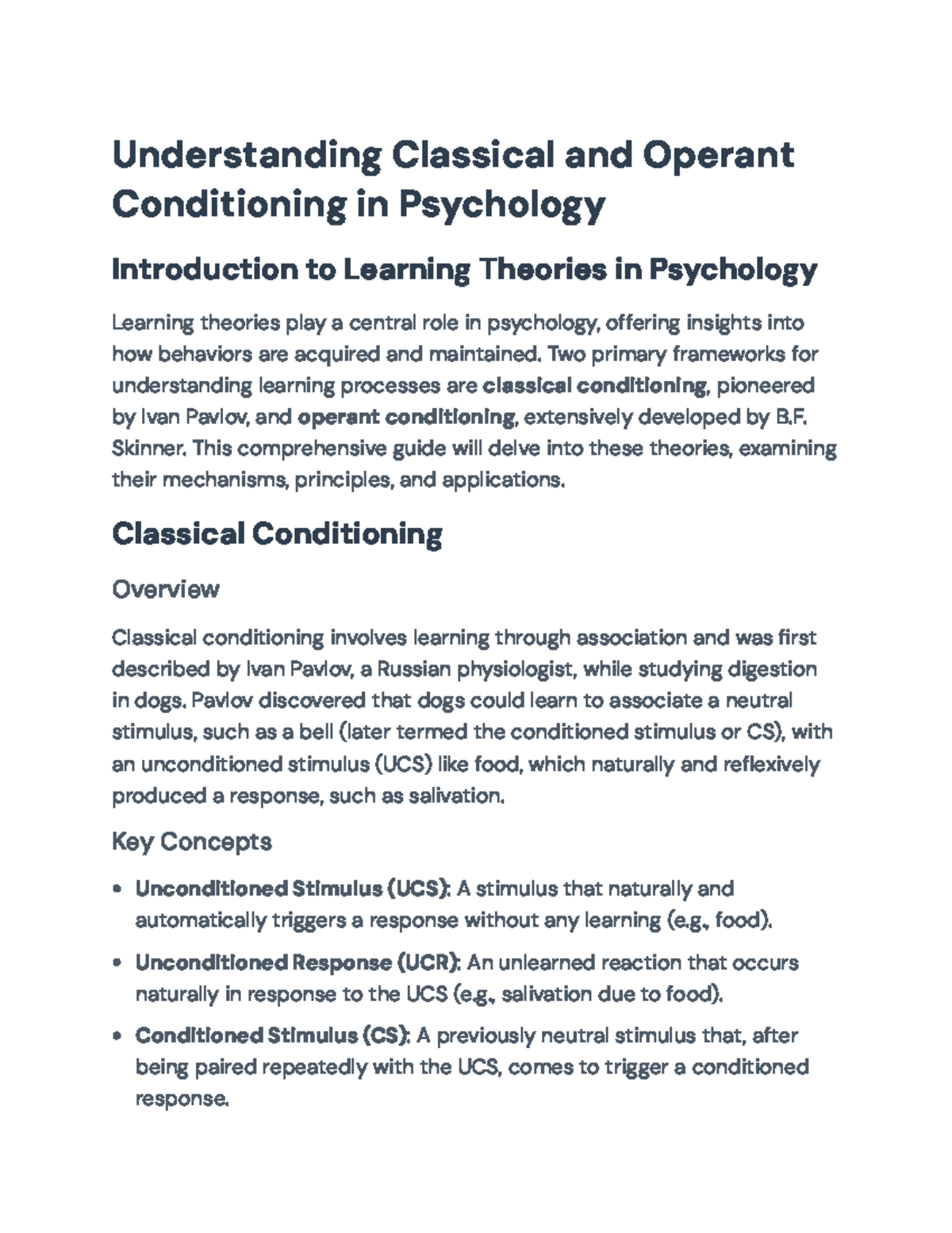 Understanding Classical and Operant Conditioning in Psychology ...