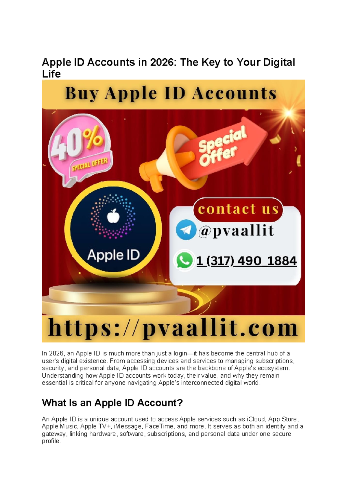 Apple ID Accounts in 2026: Essential for Your Digital Life - Studocu