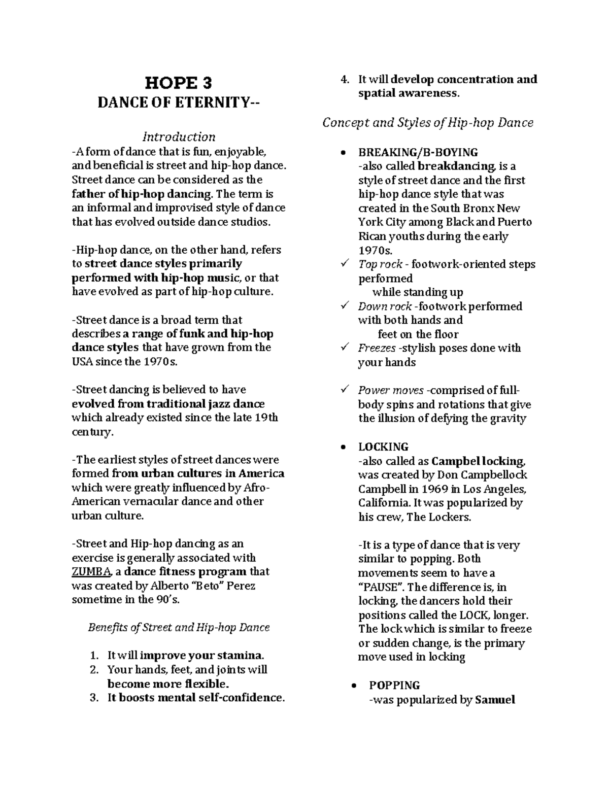 HOPE 3 r Eviewer - HOPE 3 DANCE OF ETERNITY- Introduction A form of ...