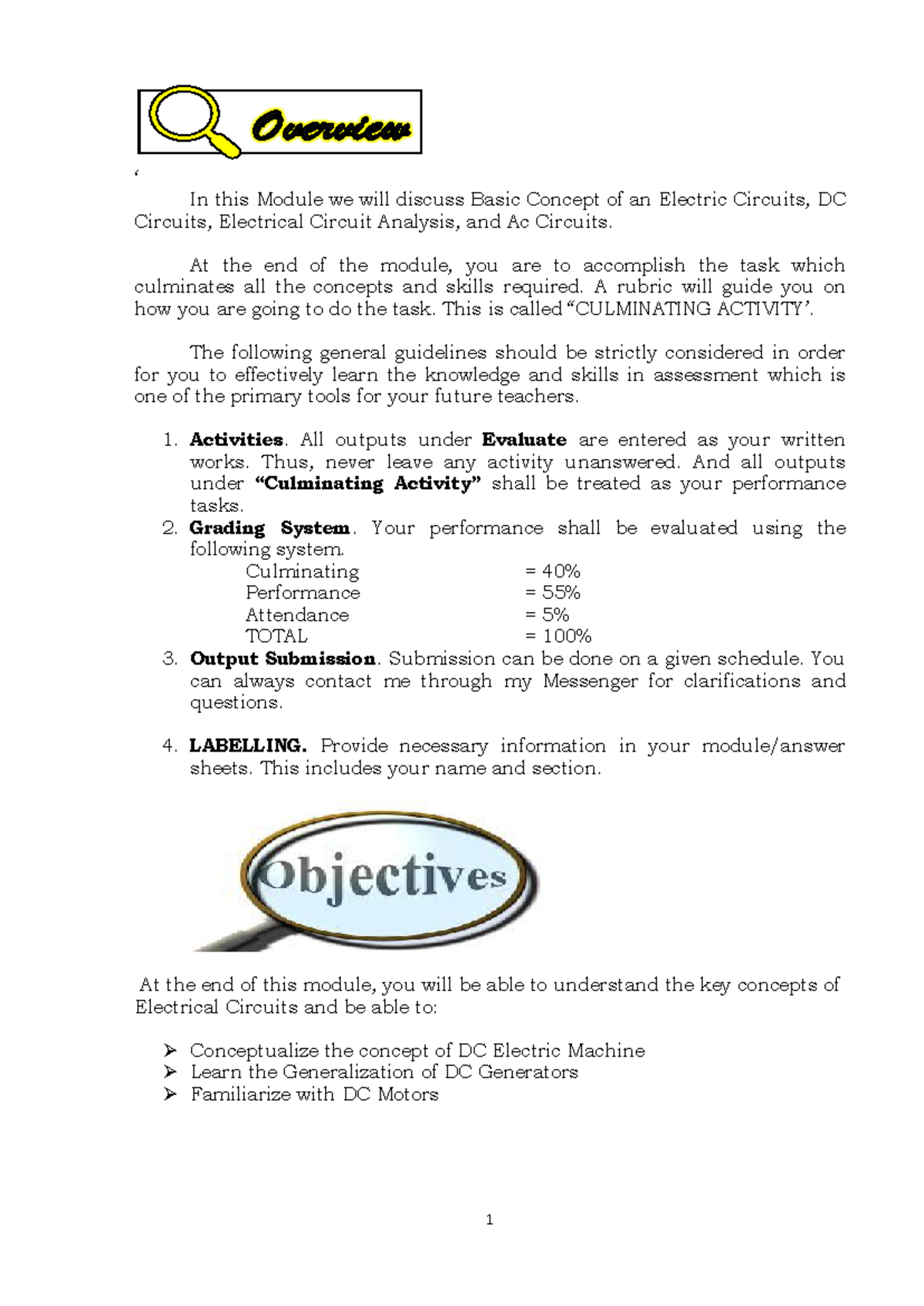 Electrical Machines 1 - Module Overview and Key Concepts - Studocu