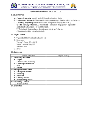 Detailed lesson plan in english grade 5 week 1 - DETAILED LESSON PLAN ...