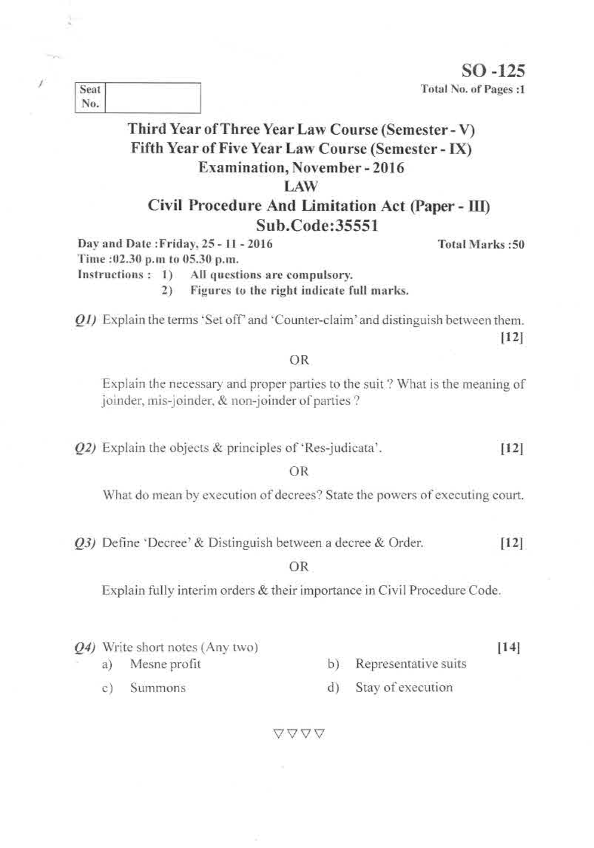 CPC - Question paper - ####### IA 2 2 2 2 2 2 2 2 E - Studocu