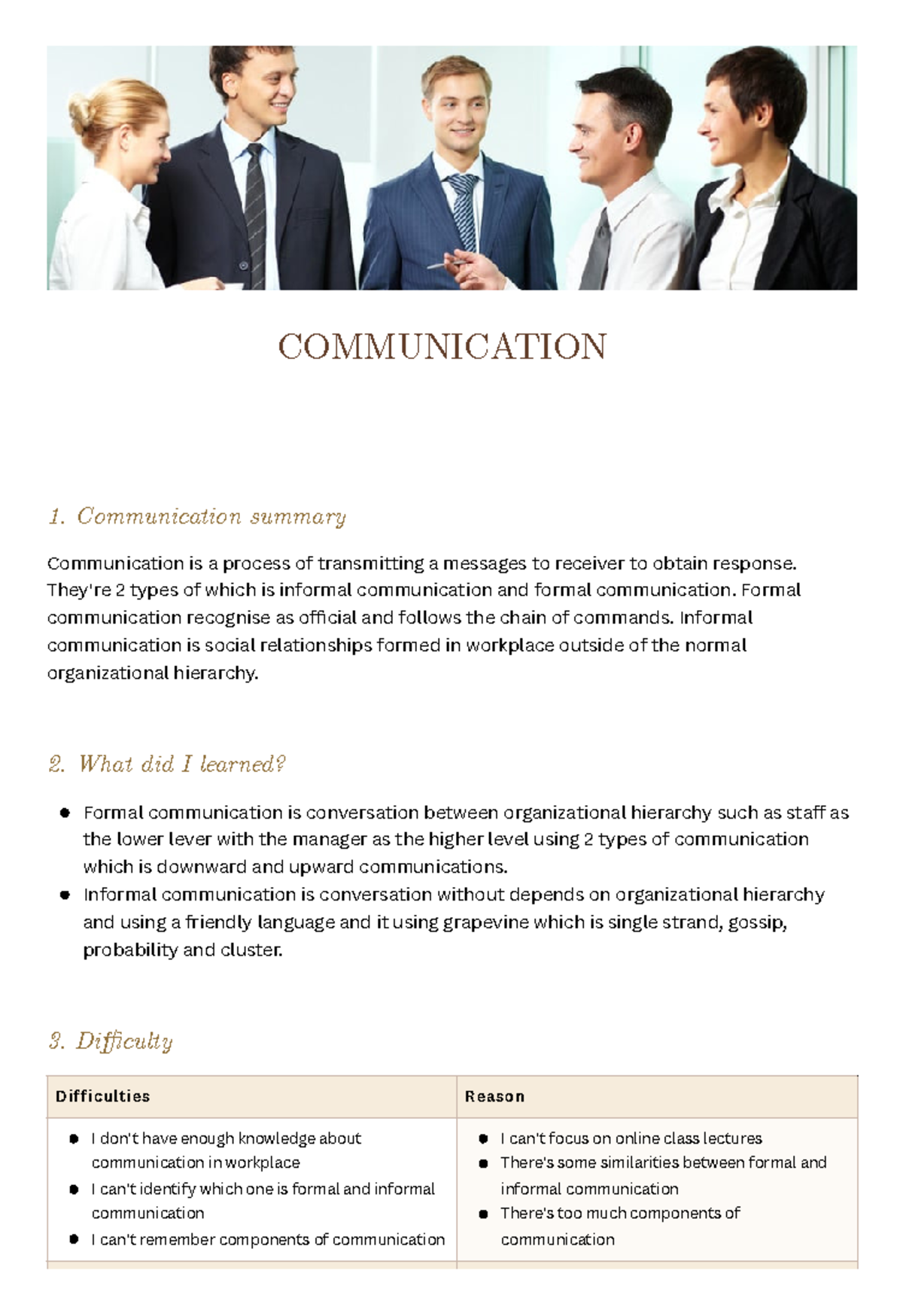 Communication Mgt - MGT162 Assignment Overview and Types - Studocu
