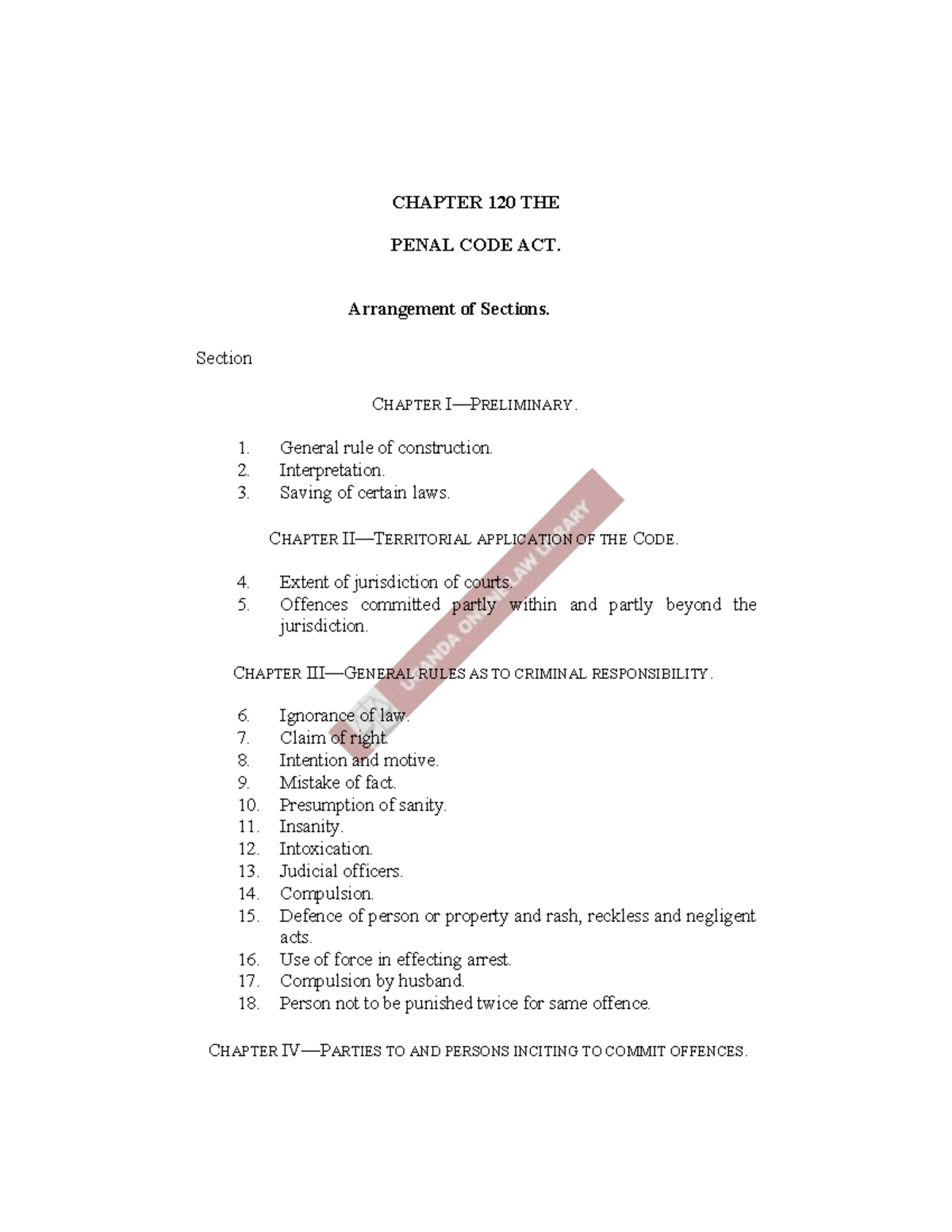 Penal Code Act - Comprehensive Overview and Key Sections - Studocu