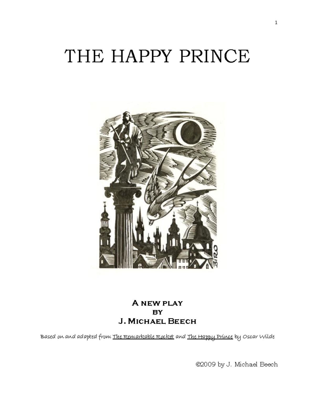 1 THE HAPPY PRINCE: A Play Adaptation by J. Michael Beech - Studocu