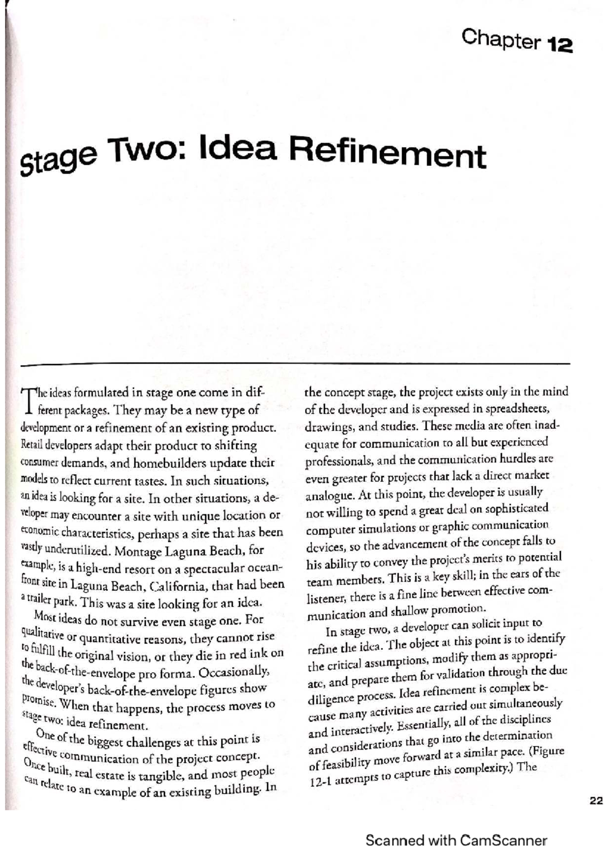 Chapter 12: Stage Two - Idea Refinement in Real Estate Development ...