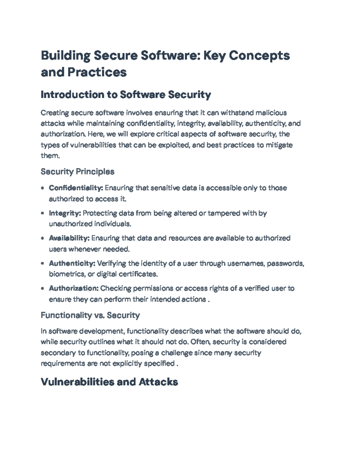Building Secure Software: Key Concepts and Best Practices - Building ...