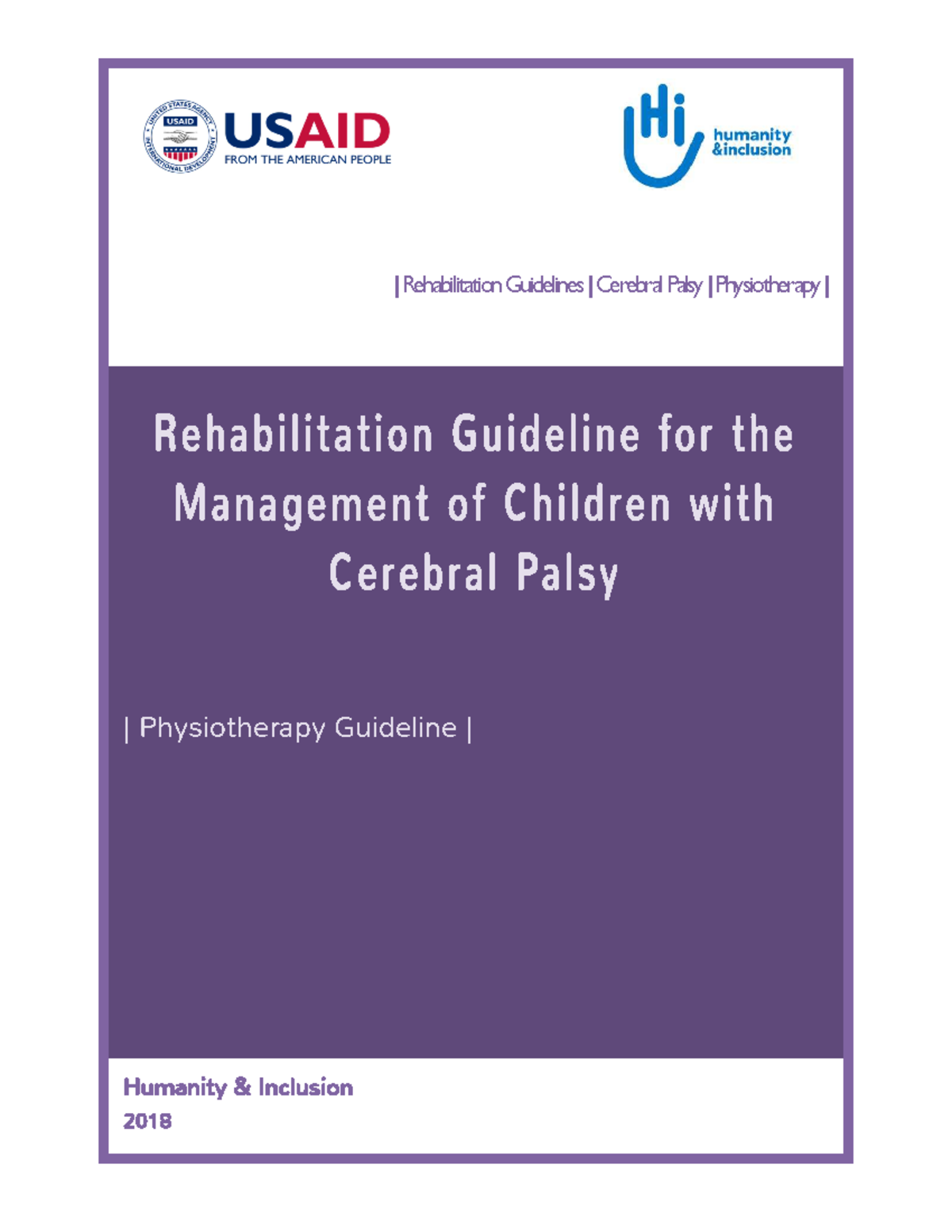 CP - Comprehensive Rehabilitation Guidelines for Cerebral Palsy - Studocu